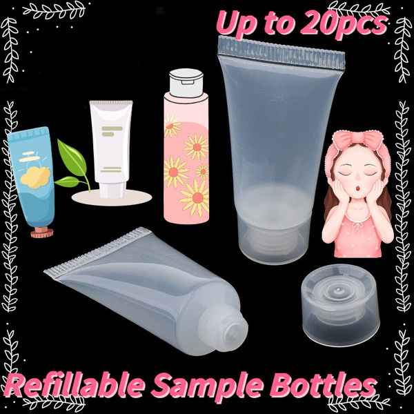 20x 5ml Hand Cream Squeeze Plastic Tubes Travel Refillable Sample ...