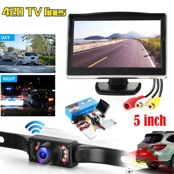 Upgraded! Wired 5 inch Monitor Car Rear View System Backup Reverse ...