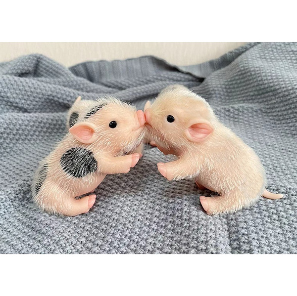 5inches Full Body Silicone Piglet Cute Lifelike Piglet Reborn Baby ...