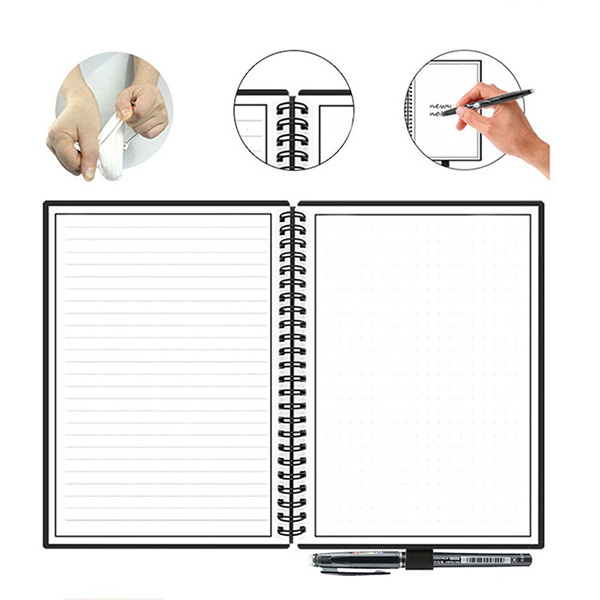 Smart Reusable Erasable Notebook Microwave Wave Cloud Erase Notepad ...