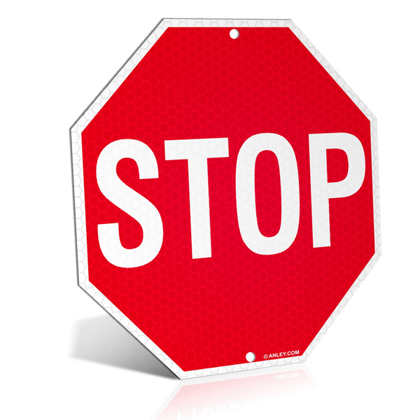 ANLEY Stop Sign 12 X 12 in - Diamond Grade Reflective at Nights - 40 ...