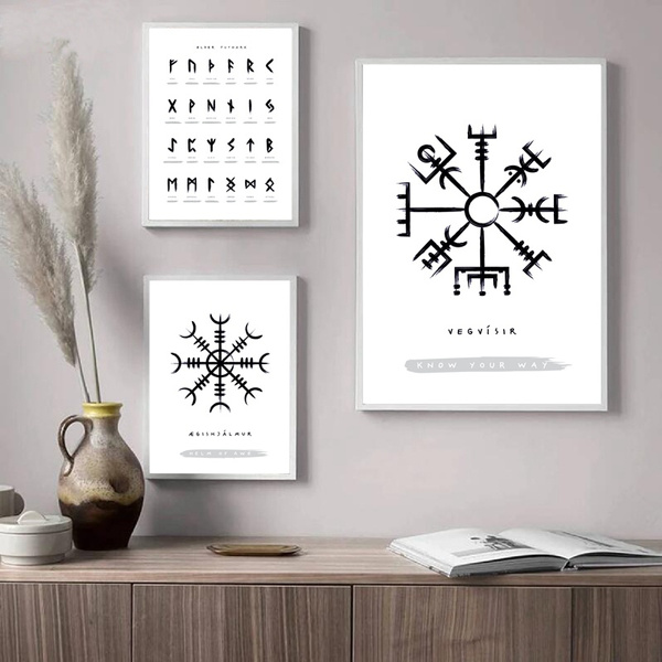 RUNES Posters and Prints Viking Scandinavian Old Norse Elder Futhark ...