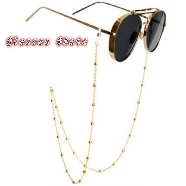 Reading Glasses Chain for Women Metal Sunglasses Cords Beaded Eyeglass ...