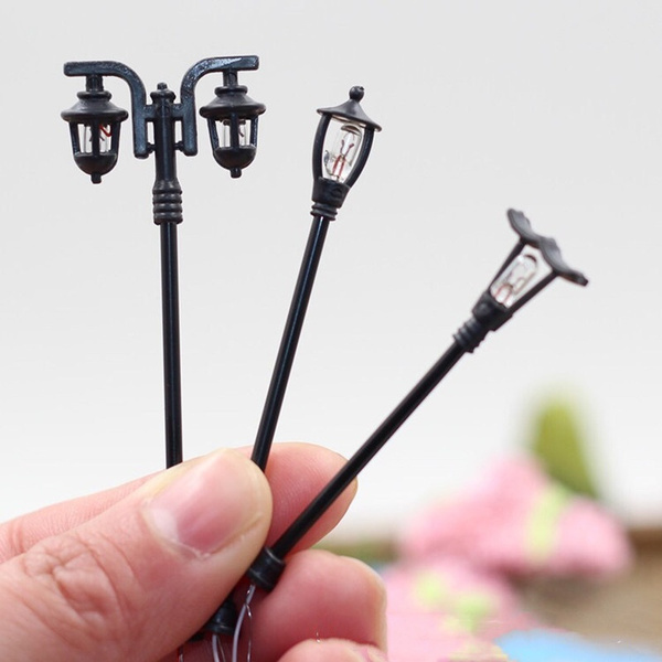 3pc Different Style Street Lights Miniature Model Simulation Street ...