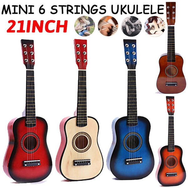 21 Inch Mini 6 Strings Ukulele Hawaii Basswood Guitar Strings for ...