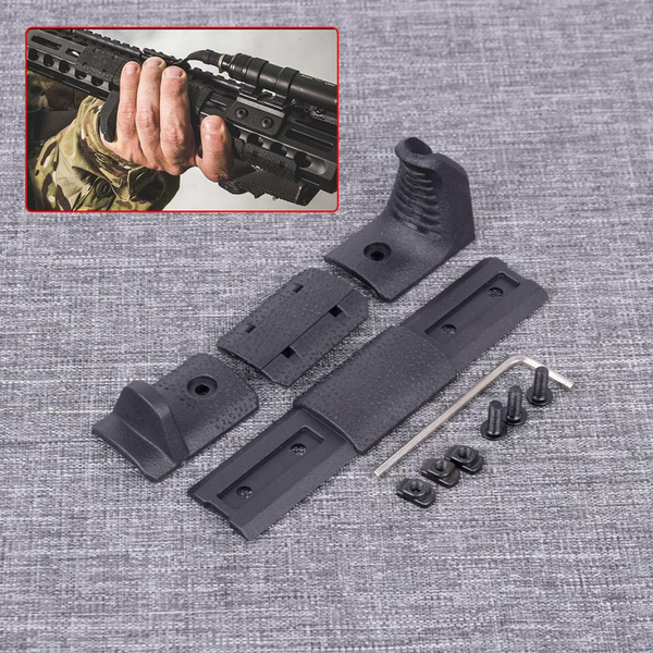 Tactical Nylon M-LOK Hand Stop Kit Low-Profile Handle grip Rail Cover ...