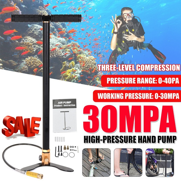 30MPA Scuba Diving Oxygen Air Tank Reserve Hand Pump Mini Operated ...