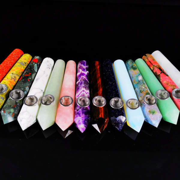 Natural Crystal Pipe/Quartz Pipe/Gemstone Smoking Pipe/Crystal Pipe ...