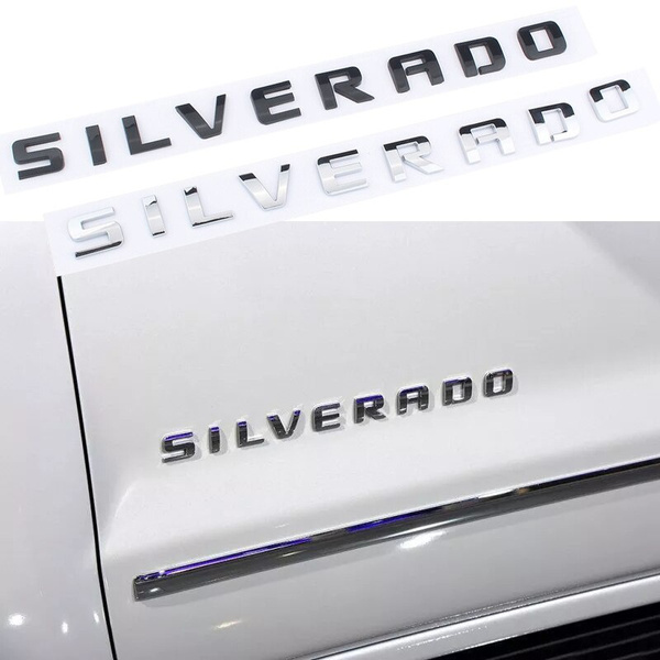 3D Car Side Fender Trunk Emblem Sticker For Chevrolet SILVERADO Letters ...