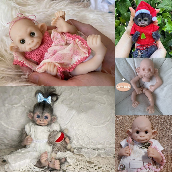 8inch Reborn Baby Doll Kit Anna Banana Cute Monkey Unfinished Doll ...