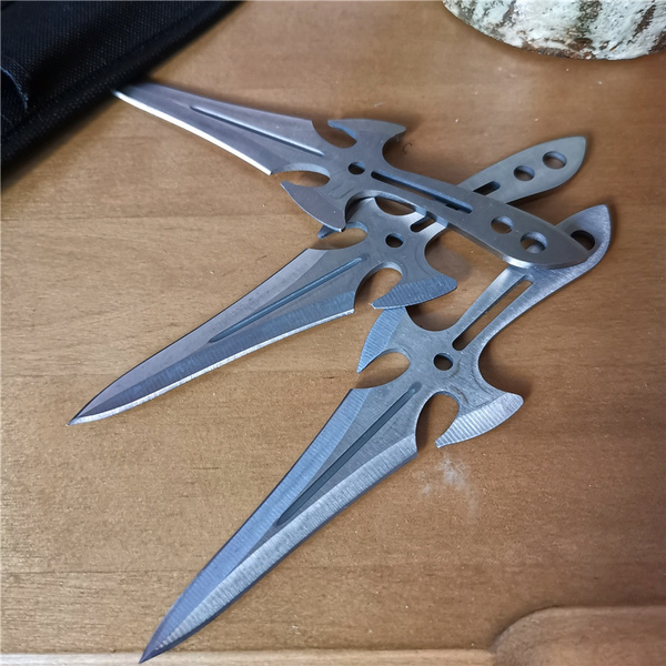 3PC THROWING KNIFE SET 6.29 Inch\ Practice Darts Outdoors Camping With Small Straight Knife ...