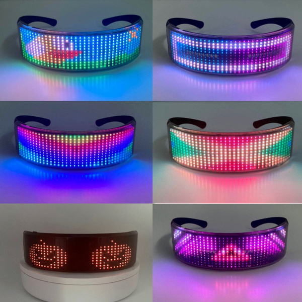 LED Luminous Glasses Futuristic Electronic Visor Glasses Light Up ...