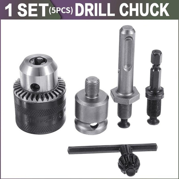 5Pcs /set 10mm Drill Chuck Drill Adapter Changed Impact Wrench Into ...