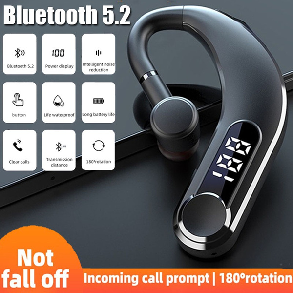 1PC Bluetooth Earpiece Wireless Headset with Mic Hands-Free Earphones ...