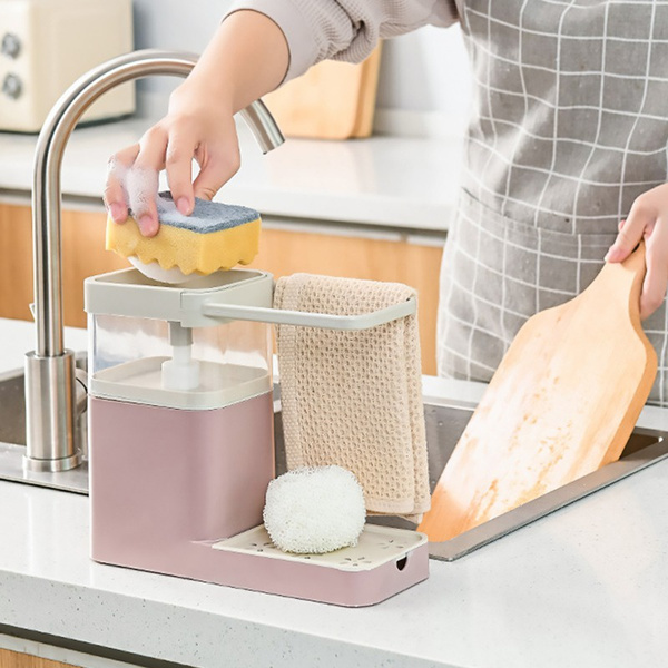 1 Pcs Kitchen 2-in-1 Dishwashing Soap Liquid Box Creative Dishwashing ...