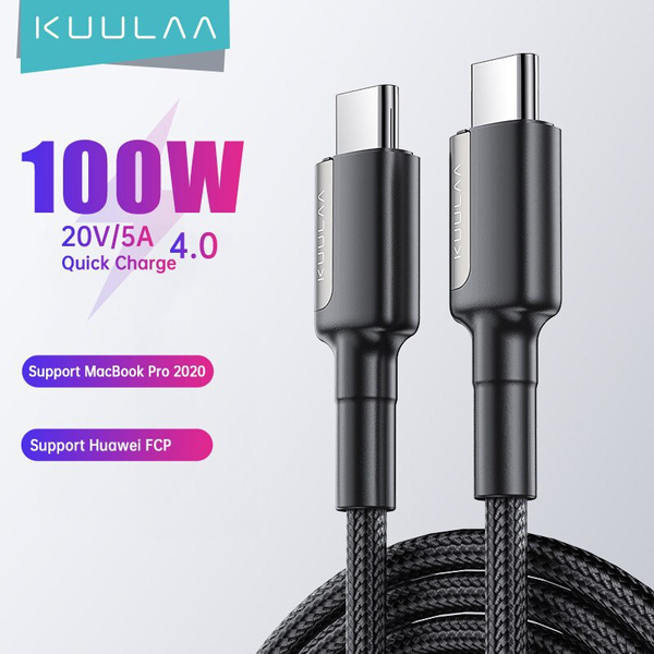 KUULLAA PD 100W USB C To Type C Cable QC 3.0 Quick Charge 4.0 Data ...