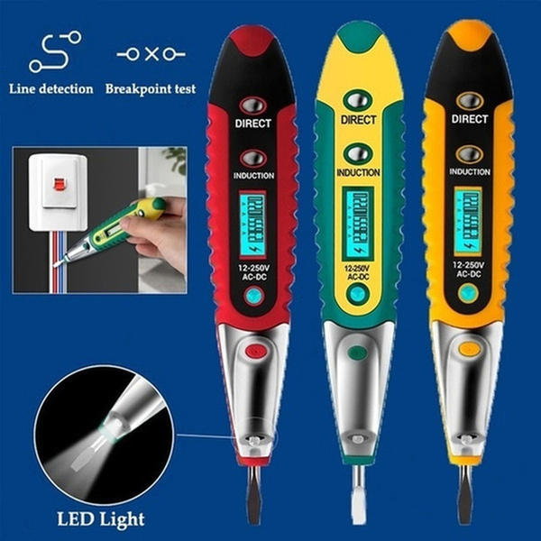 Multifunction Non-Contact Digital Test Pencil Tester Electrical Voltage ...