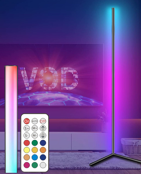 Corner Floor Lamp RGB Color Changing LED Corner Lamp with Remote ...