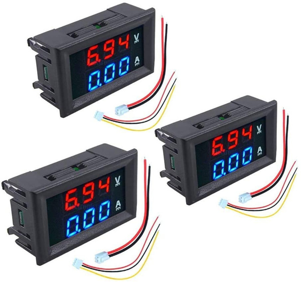 1/2/3pcs 0.28" LED Voltmeter Ammeter, Red and Blue Digital Multimeter ...