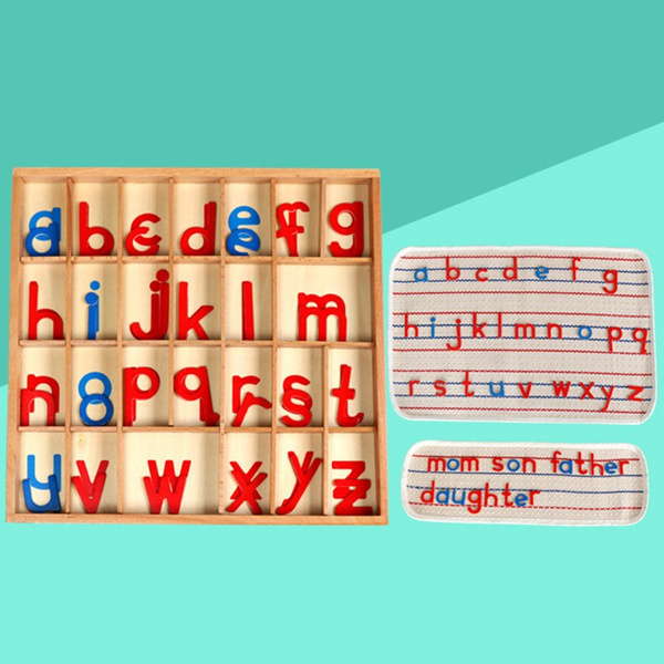 Instructions Activity Small Letter With Wooden Box Blue Red Letter Of ...