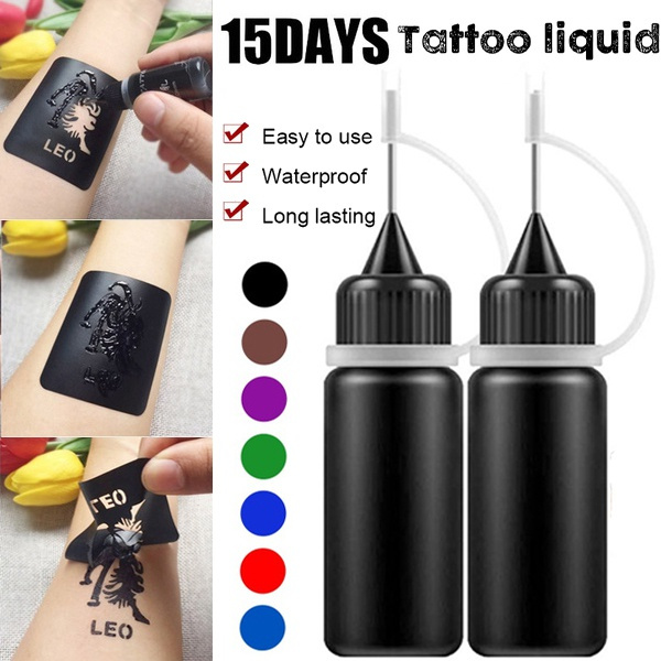 10ml Long Lasting Temporary Tattoo Liquid Tattoo Cream For Temporary ...