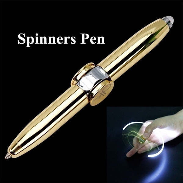 Finger Gyro Spinner Pen Gyroscope Decompression Light Ball Pen Shape ...