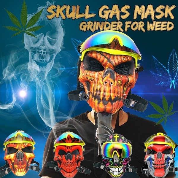 Gas MaskBong with Glasses Skull Hookah Water Pipe Shisha Mask ...