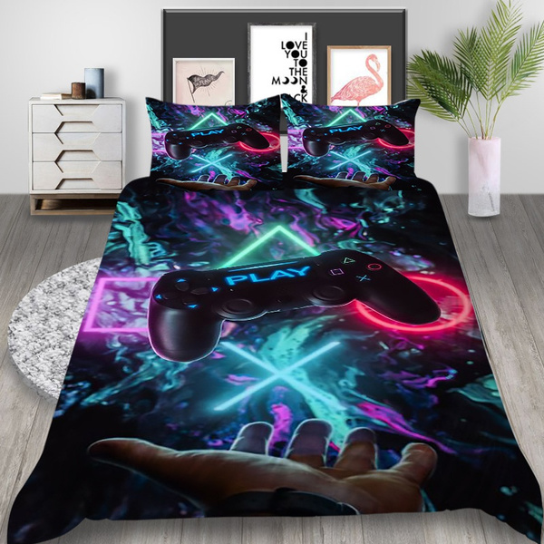 Modern Gamer Duvet Cover Set,3/2PCS Gamepad Quilt Cover Novelty ...