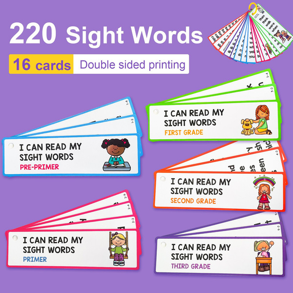 220 Dolch Sight Words English FlashCards Toddler for Kids Learning ...