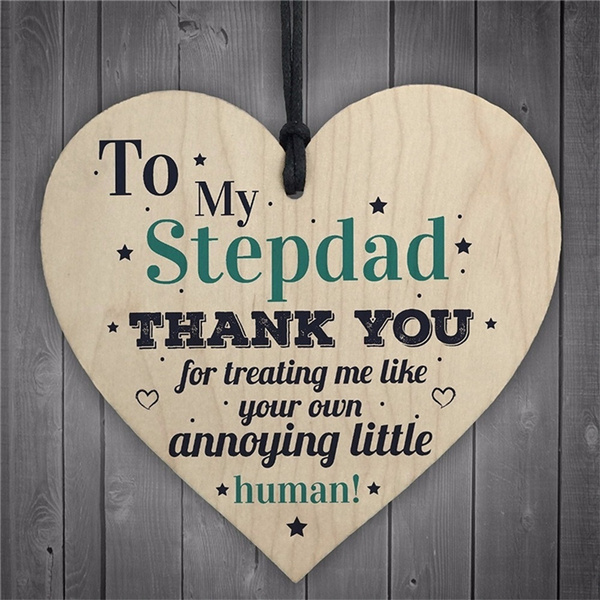 Thank You Signs For Stepdad Hanging Plaque Love Heart Keepsake Father S