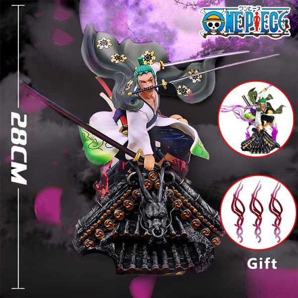 Anime One Piece Samurai Ryuma Roronoa Zoro Roof Battle Three Sword Flow ...