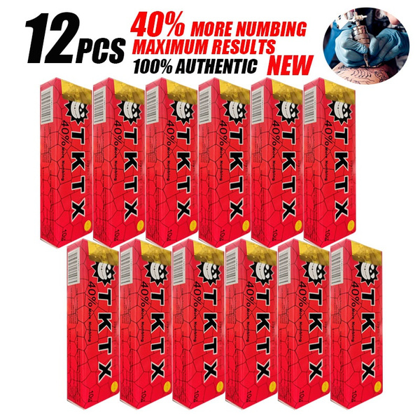 2/5/10/12tubes RED TKTX Cream TKTX Numbing Cream 40% More Numbing Piercing/waxing Makeup Cream ...