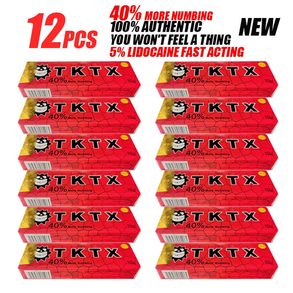 12tubes RED TKTX Cream TKTX Numbing Cream 40% More Numbing Piercing ...