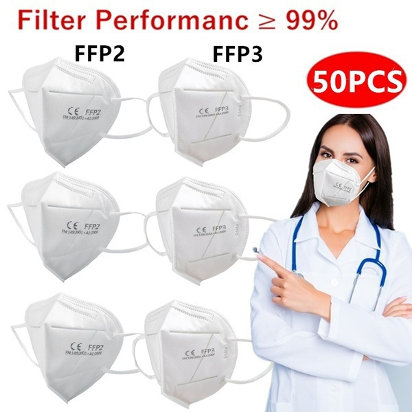 50/30/20PCS FFP2/FFP3 Multi-Layers Of Protection 3D Soulid Arc Design Mask Dust-proof And ...