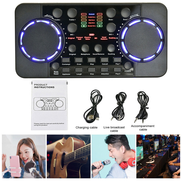 2021 Portable Sound Card External Bluetooth-compatible 4.0 Connection ...