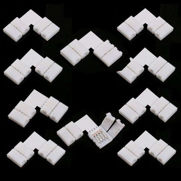 10Pcs L-shape Corner Splitter L-Shape LED Strip Light Connectors RGB ...
