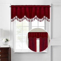 Fashion Kitchen Decorative Flannel Velevt Valance Curtain with Tassel ...