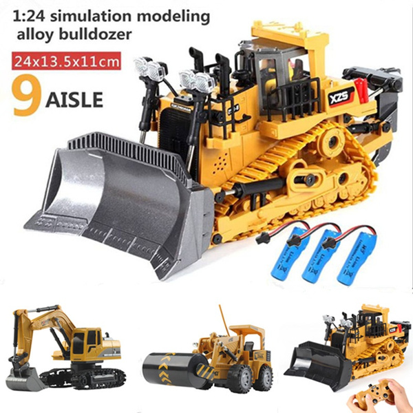 New Large Scale Remote Control 9 Channel RC Bulldozer Remote Control ...