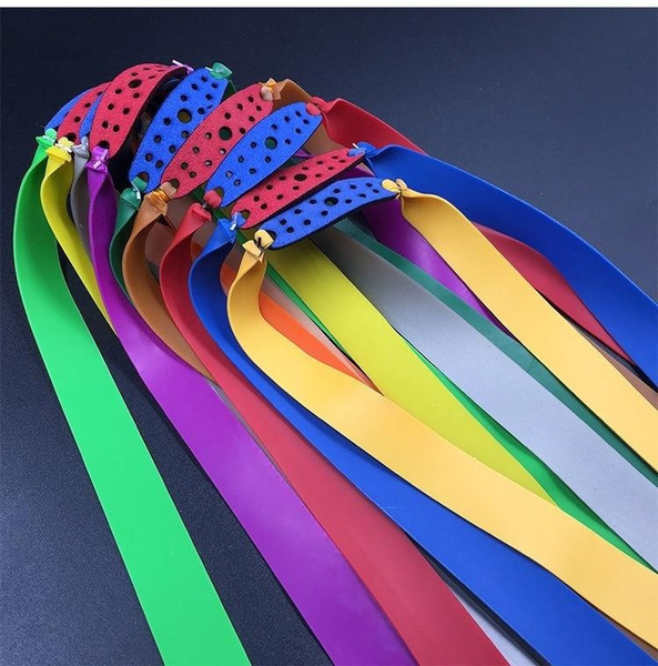 Big power slingshot rubber band high precision flat leather slingshot ...
