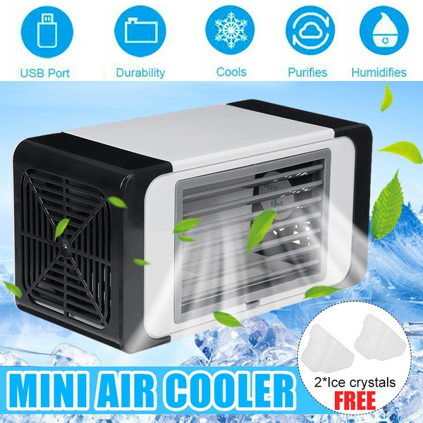 Portable USB Mini Desk Air Conditioner Cooler Summer Cooling Fan for ...