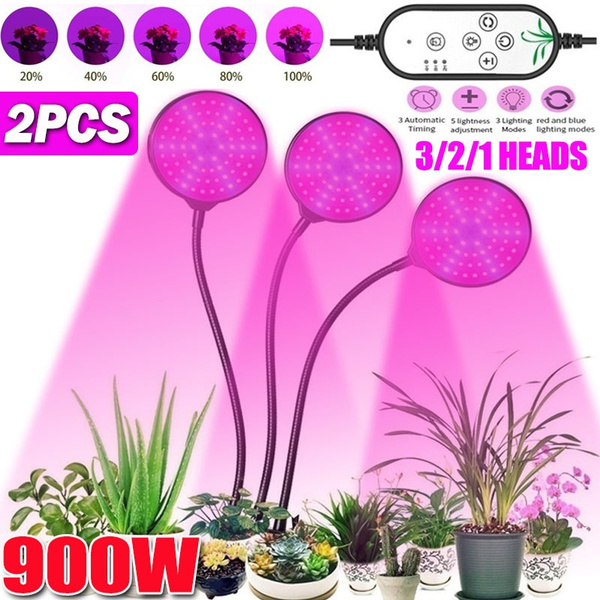 LED Grow Light LED Plant Light with 5 Dimmable Brightness & 3 Light ...