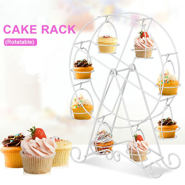 Rotating Ferris Wheel Dessert Server 8 Cupcakes Serving Tray Carnival ...