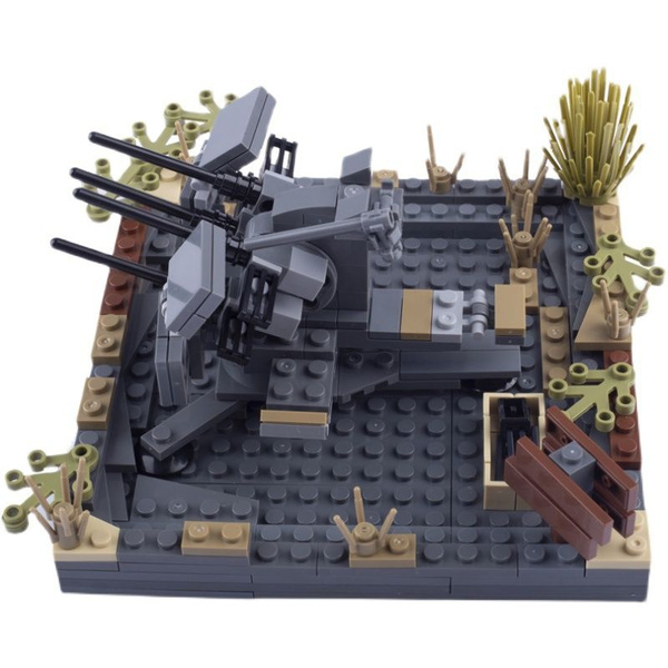 World War II compatible ruin scene building blocks German soldier ...