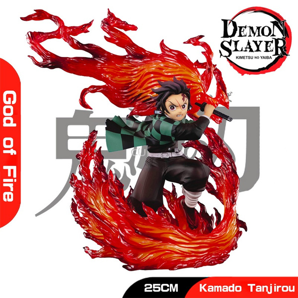 Anime Demon Slayer Kimetsu No Yaiba Kamado Tanjiro Flame PVC Action ...