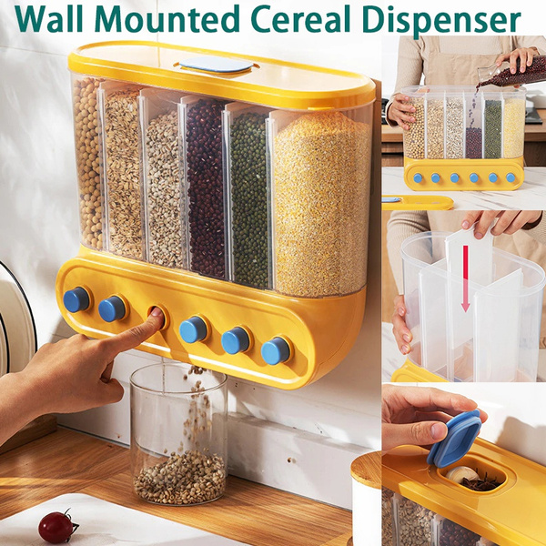 Automatic Grain Storage Box Cereal Dispenser Food Tank Kitchen Rice ...