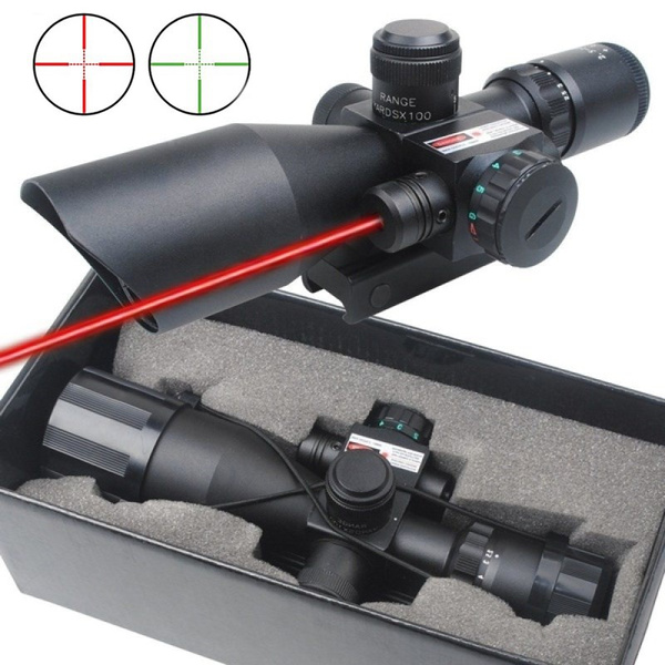 Optical hunting rifle sight 2.5-10x40 tactical rifle sight military red ...