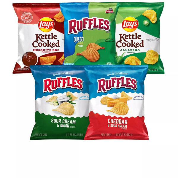 Lay's & Ruffles Crunch Mix Chips, Variety Pack, 50 pk | Wish