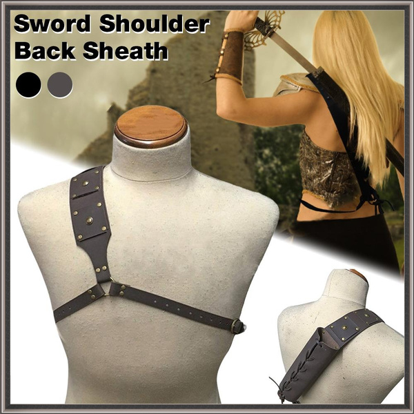 NEW HOT Vintage Witcher Style Double Leather Back Scabbard for Sword ...