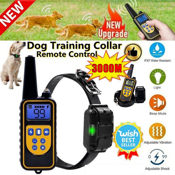 Newest 3000m Pet Dog Electric Shock Training Collar IP7 Depth ...