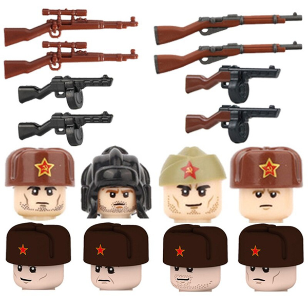 WW2 Soviet Union Military Soldiers Figures Building Blocks Russian ...